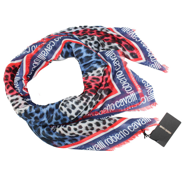 Roberto Cavalli Scarf Leopard Pattern - Extra Large Square Shawl - Como ...