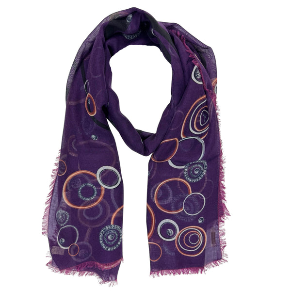 Chopard Scarf Purple Happy Spirit - Cashmere Silk Shawl - Como Milano