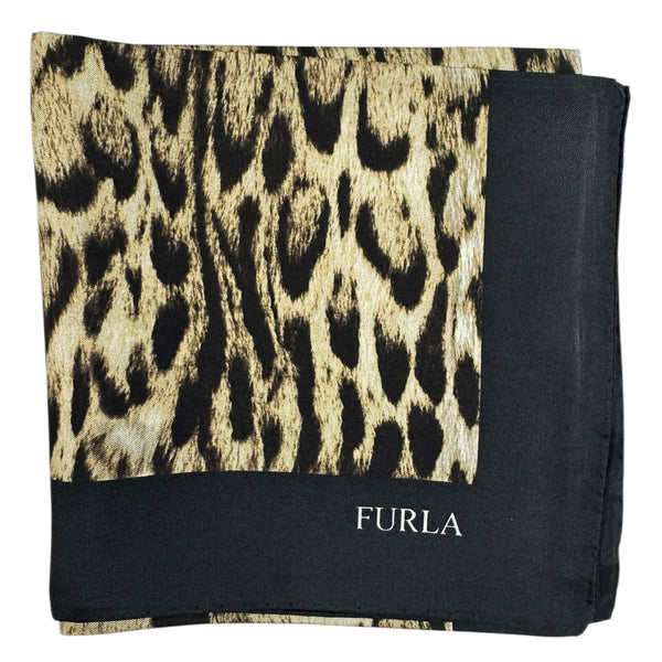 Furla Scarf Leopard Print - Square Silk Scarf - Como Milano