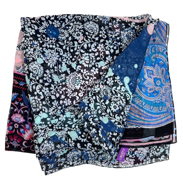 Liberty London Scarf Patch Design - Extra Large Chiffon Silk Shawl ...