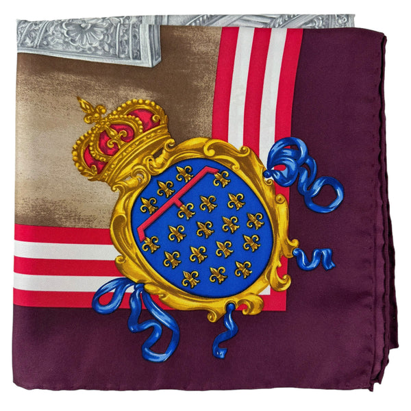 Rubinacci Silk Scarf Maroon Design - Square Foulard - Made In Italy ...